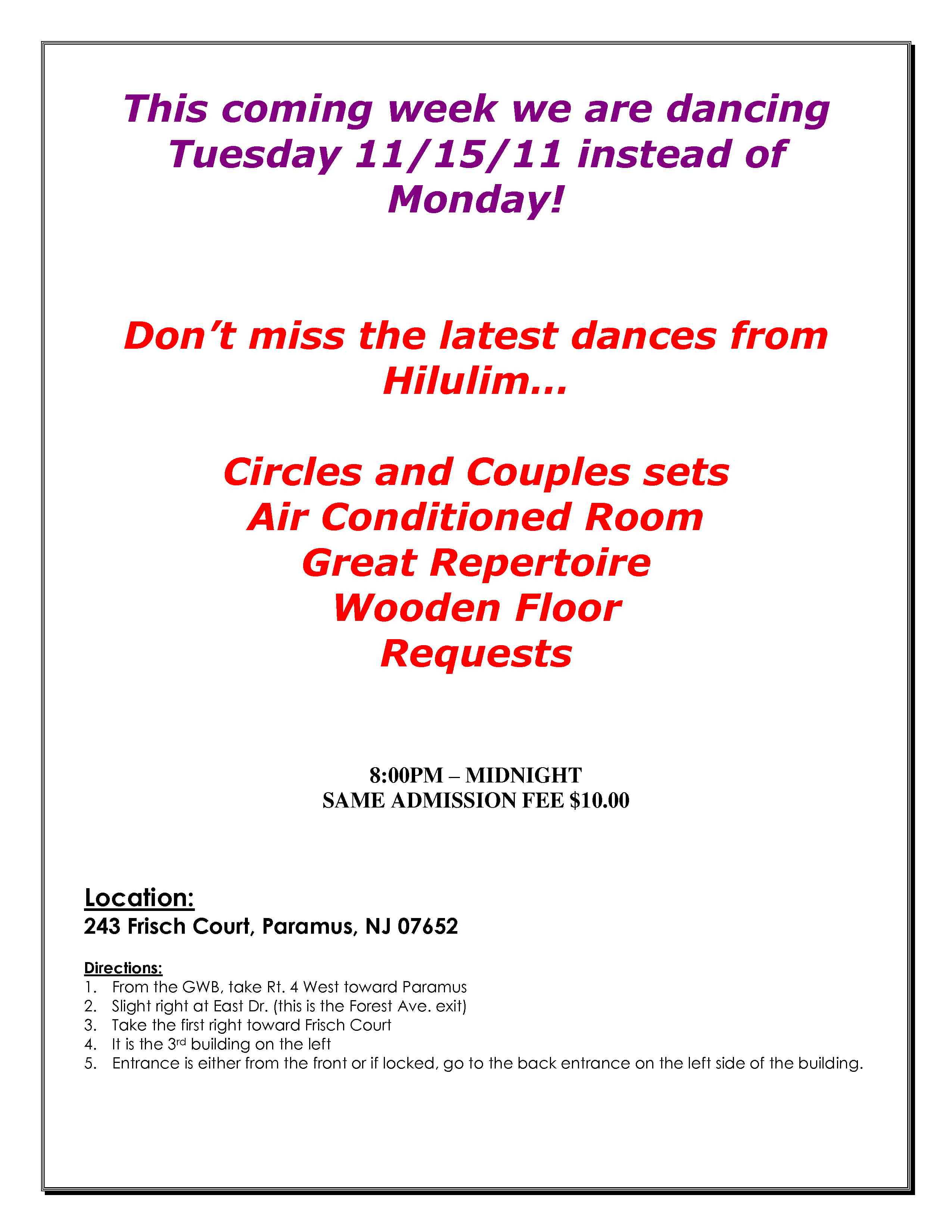 Dancing with Sara – This week Tuesday 11/15/2011 - RIKUDIM.NET or ...